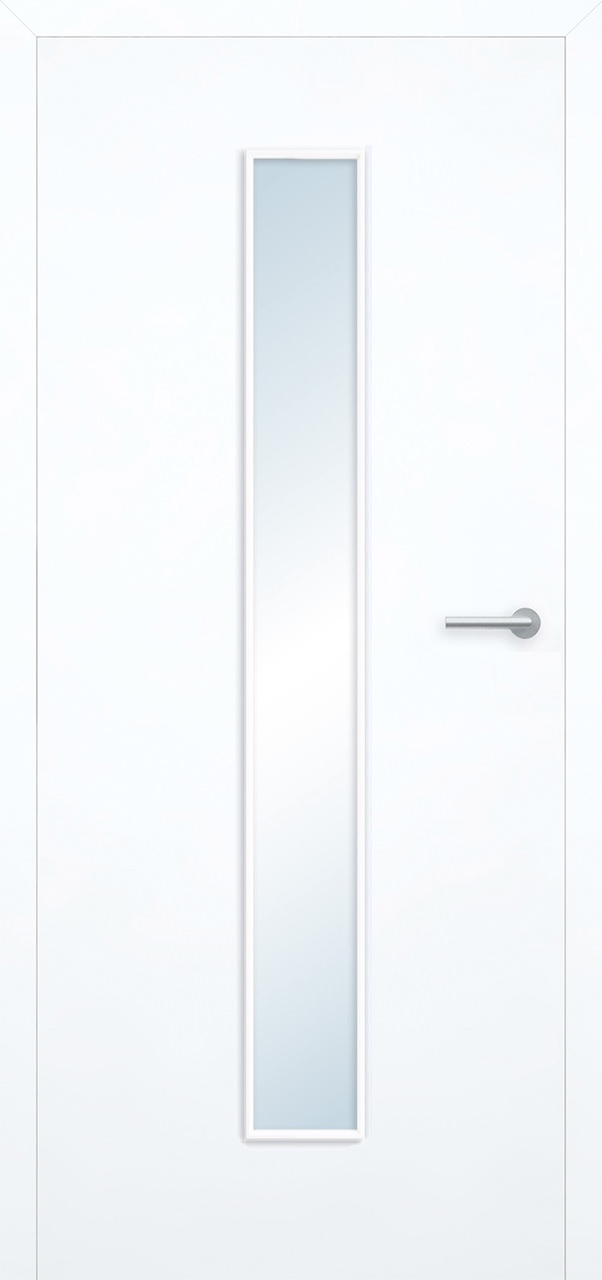 Innentür Laminato Flat Weißlack neo CPL schmaler Lichtausschnitt ...
